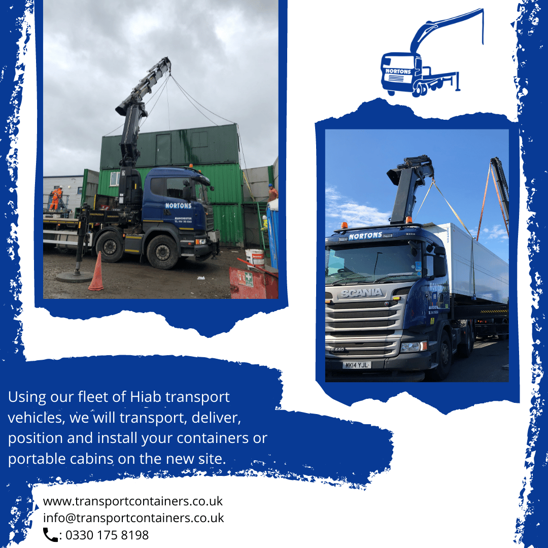 Fleet of Hiab transport vehicles