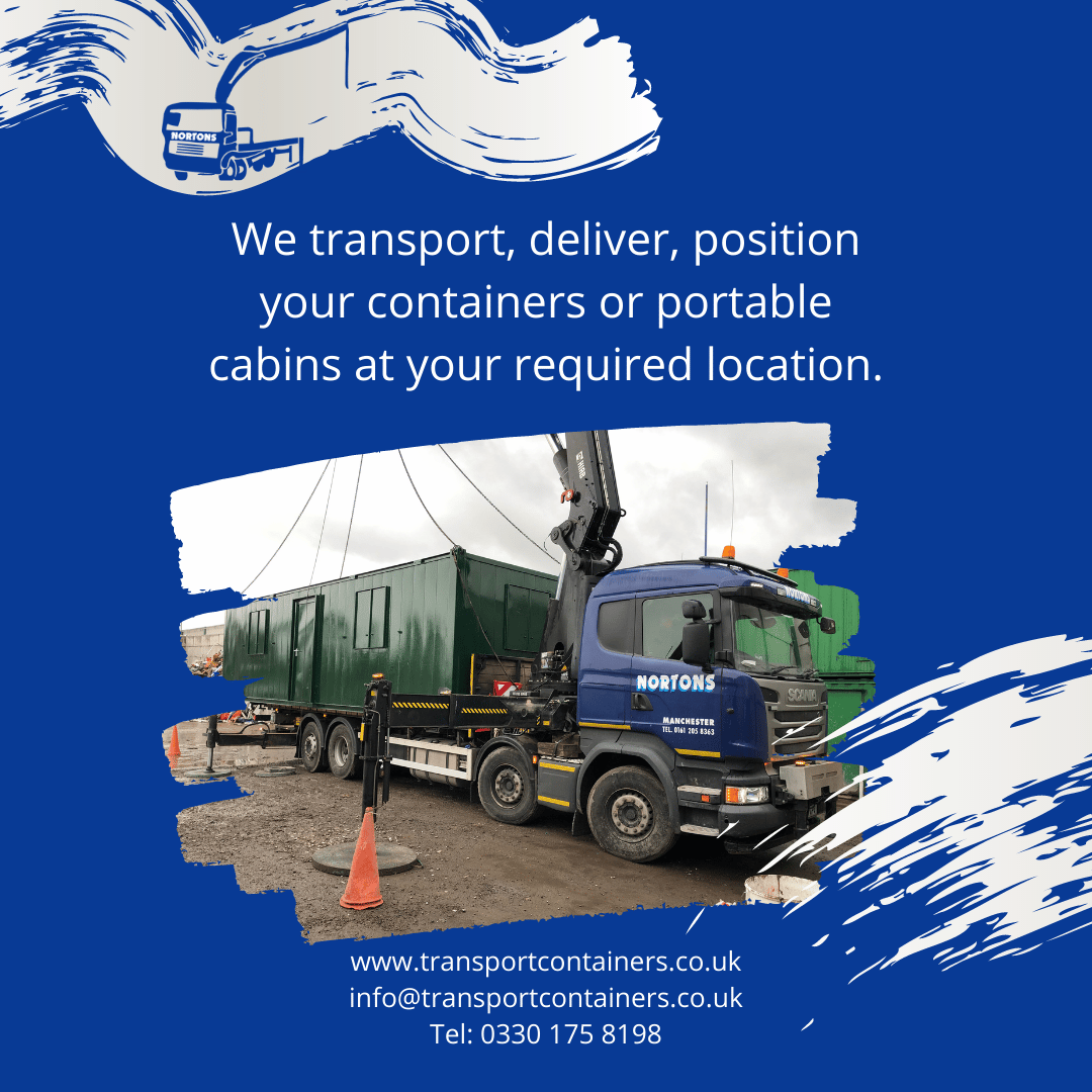 Position your containers or portable cabins