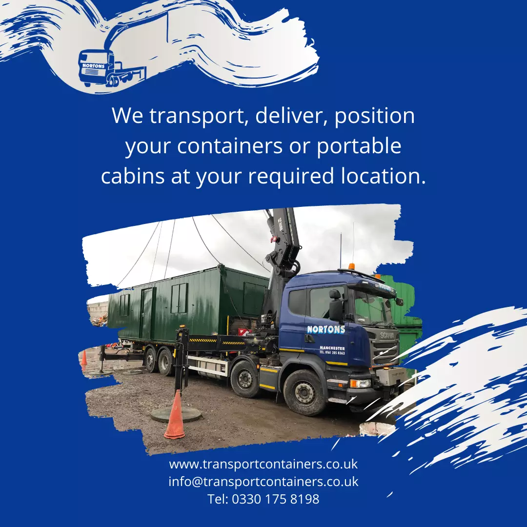 Position your containers or portable cabins
