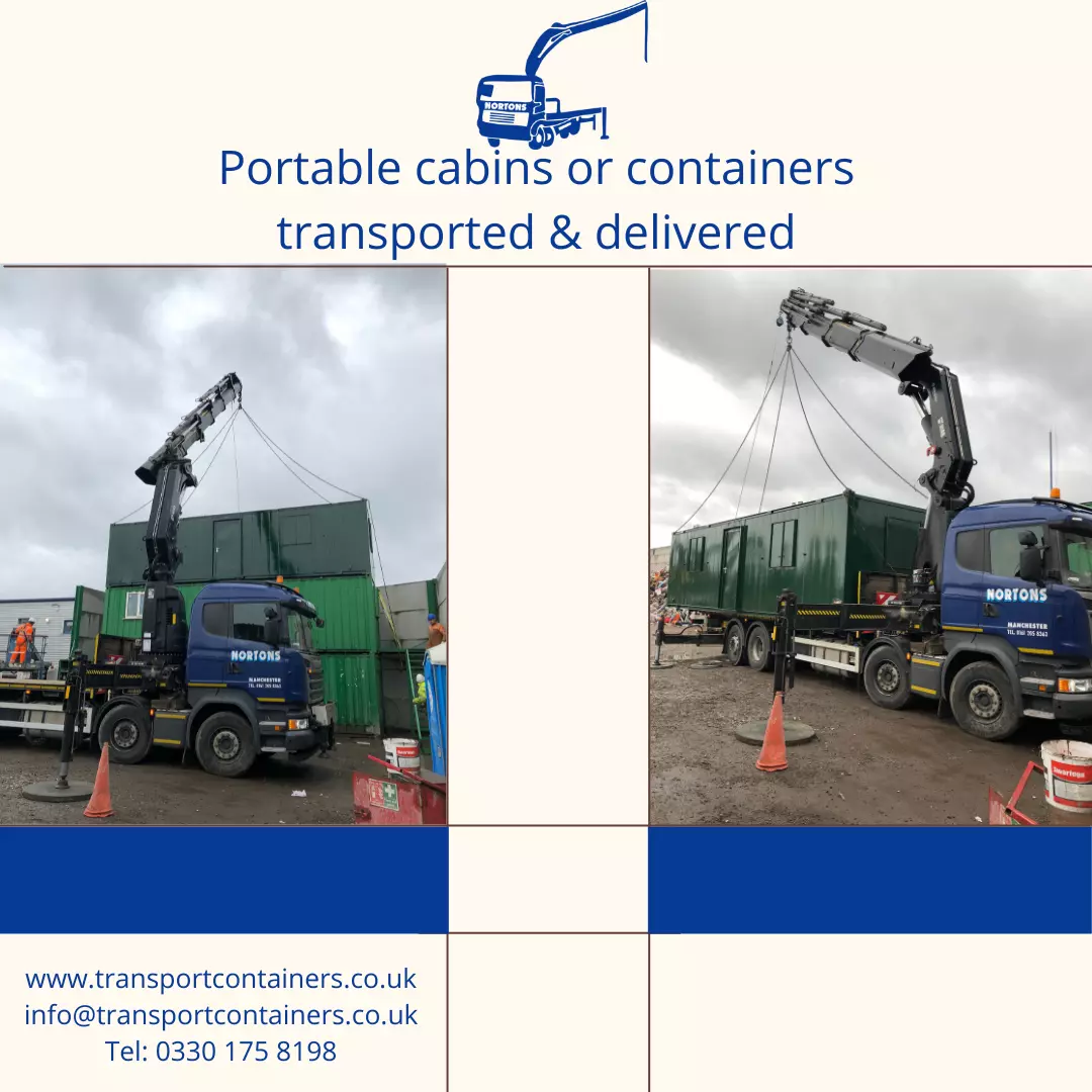 Portable cabins or containers transported & delivered